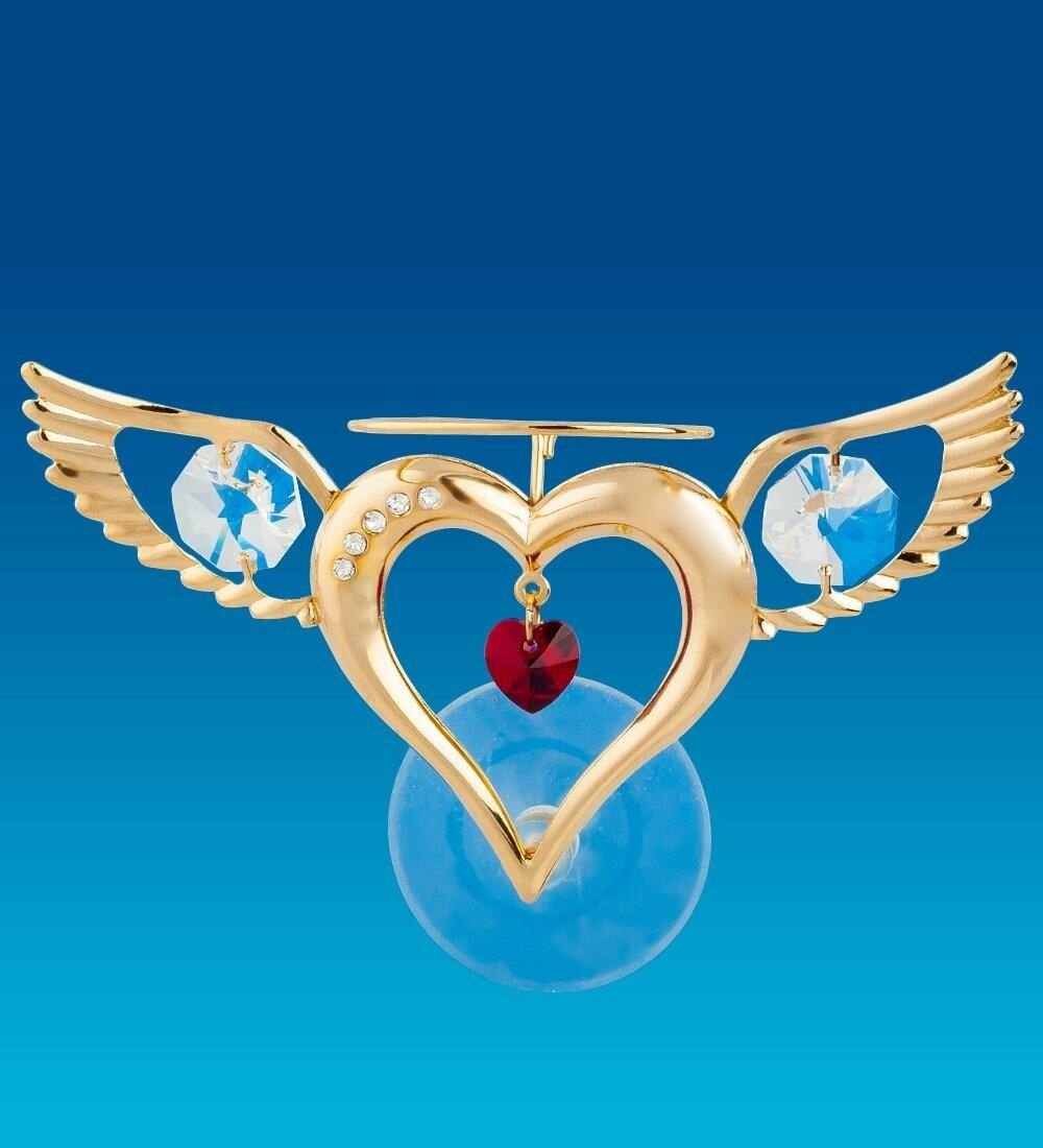Фигурка на присоске Сердце Ангела A2068231 Crystal Temptations, Металл, кристалл