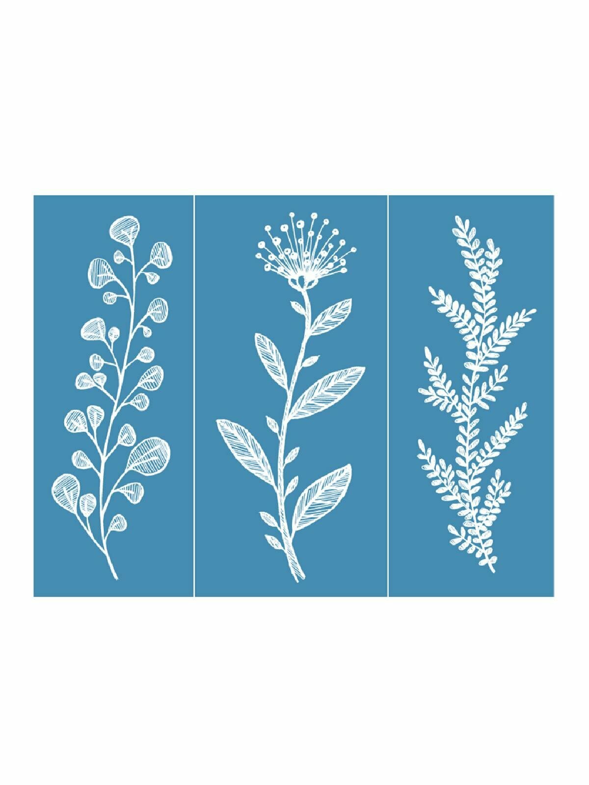 Трафарет для шелкотрафаретной печати "Веточка" многоразового использования для росписи по дереву, украшения своими руками, текстиль для футболок