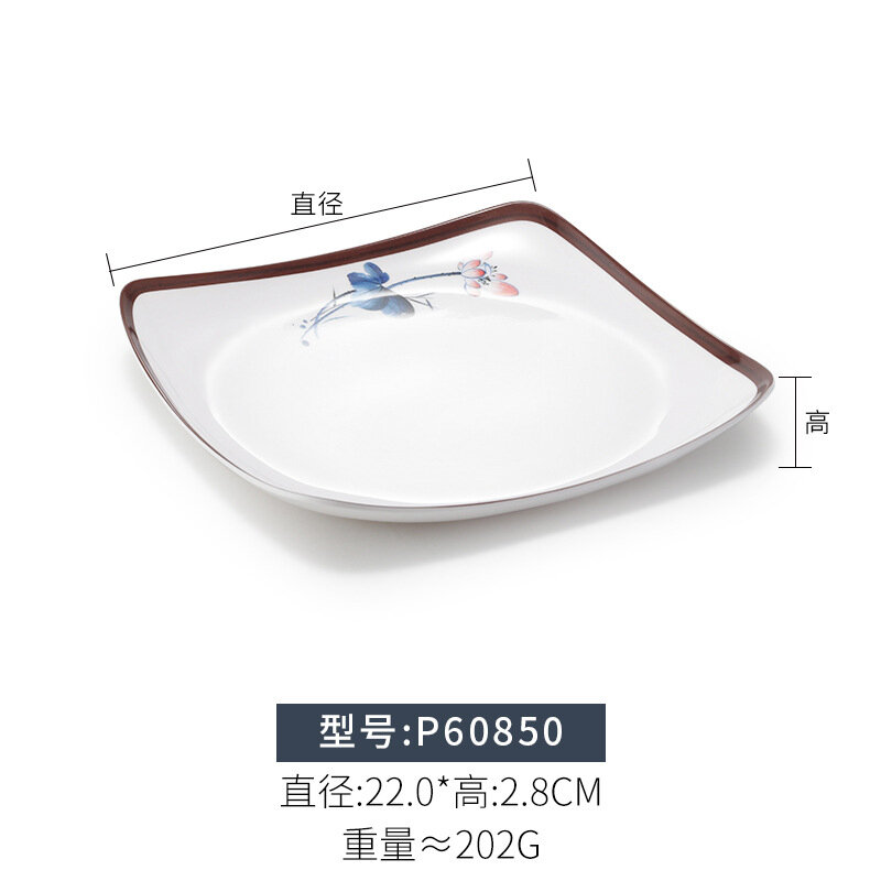 Меламиновая тарелка, имитирующая фарфор, пластиковая холодная тарелка, ресторан фаст-фуд, жареная тарелка, ресторан,