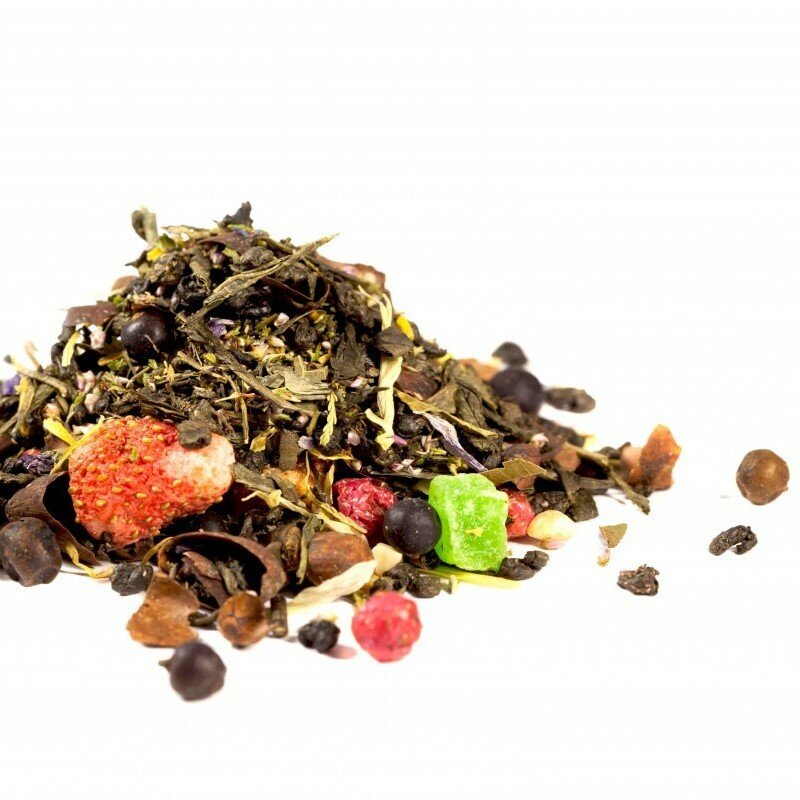 Улун Шантарам (200 гр) Чай обладает насыщенным цветочно-клубничным ароматом с отчётливыми нотами можжевеловой ягоды