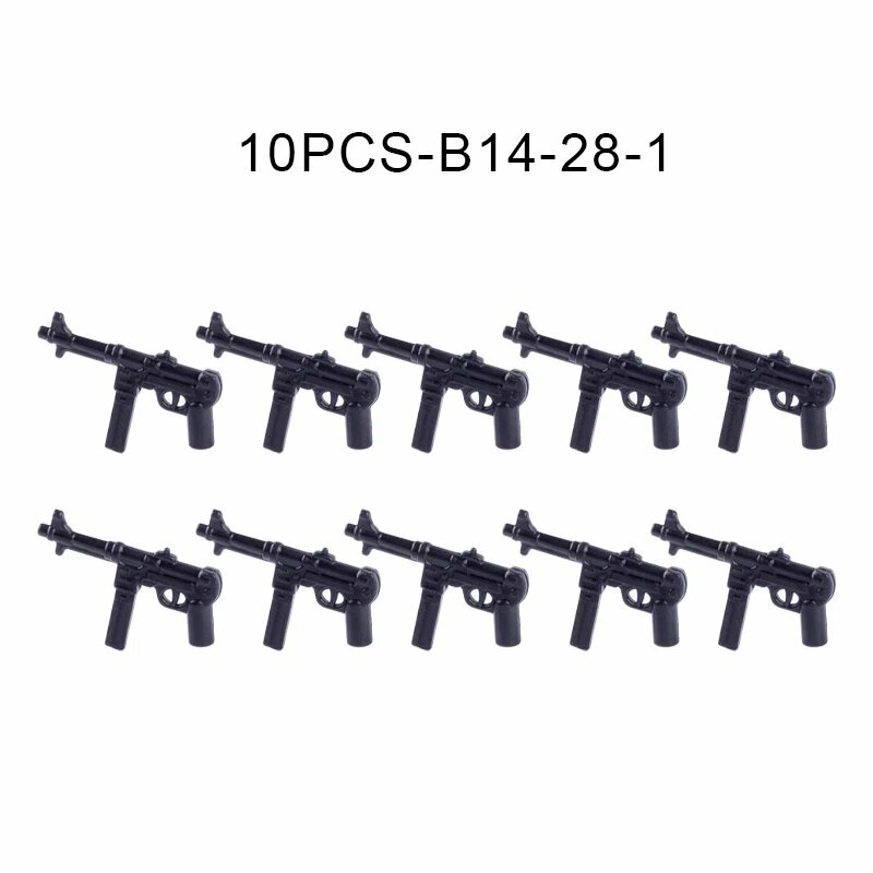 10PCS WW2 Пистолеты для фигурок солдатиков, 10PCS-B14-28-1