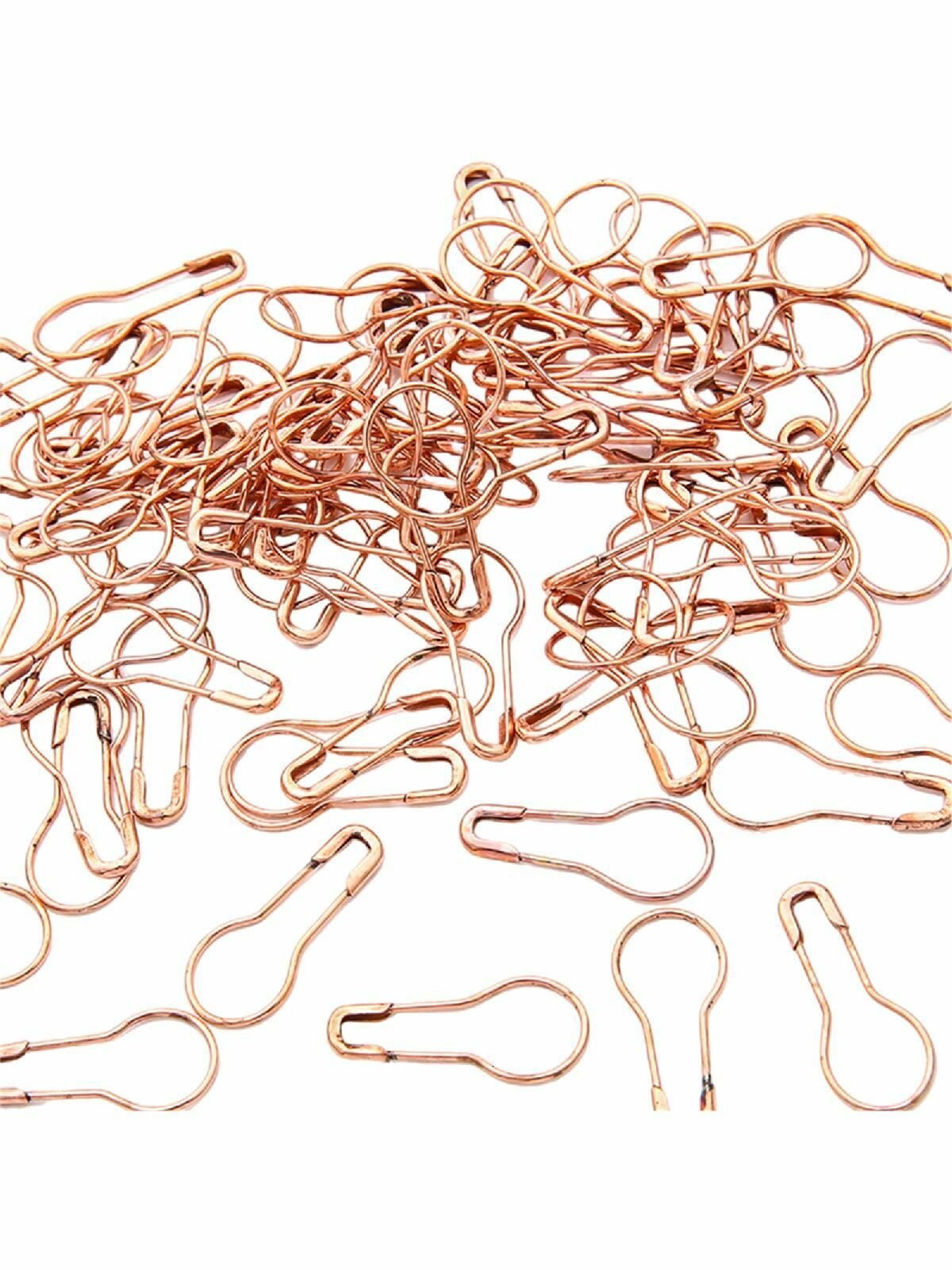 Разноцветные маркеры для вязания (100 шт), Розовое золото