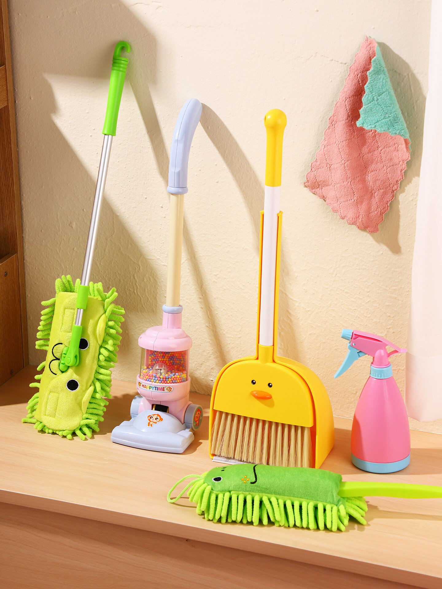 Игрушки для ролевых игр "Умный мозг", детские инструменты для уборки, набор метлы, пылесоса и швабры для развития жизненных навыков