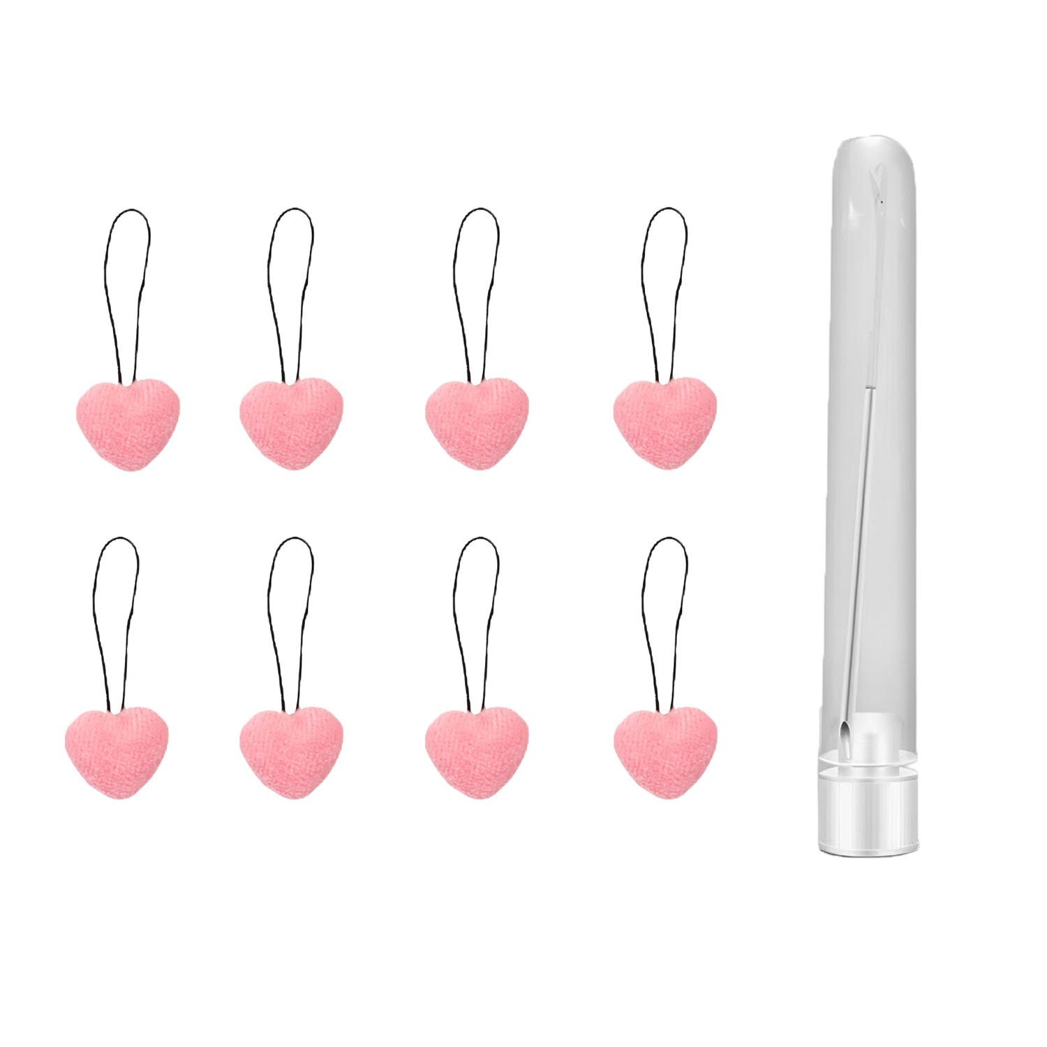 SnugLock Duvet Fasteners, Крепления для одеяла, Материал: Пластик, Искусственная мех, Состав упаковки: 8 Креплений для одеяла, 1 Нитковка, Финиш: Без финиша, Тип основного принта: Сердца, Режим стирки: Ручная стирка, Цвет: Розовый, Количество в упаковке: