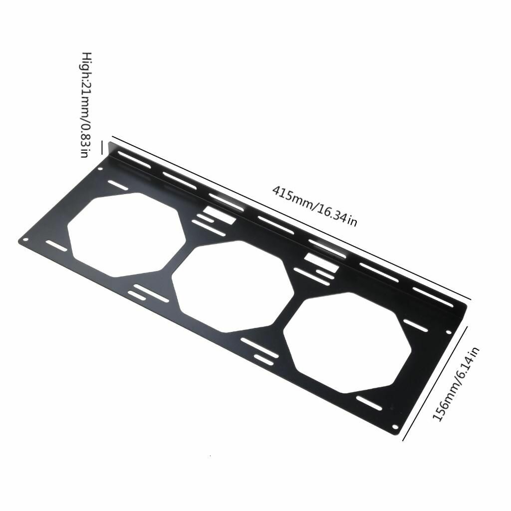 Кронштейн для радиатора с креплением вентиляторов 12/14см для внешнего корпуса ПК, Белый