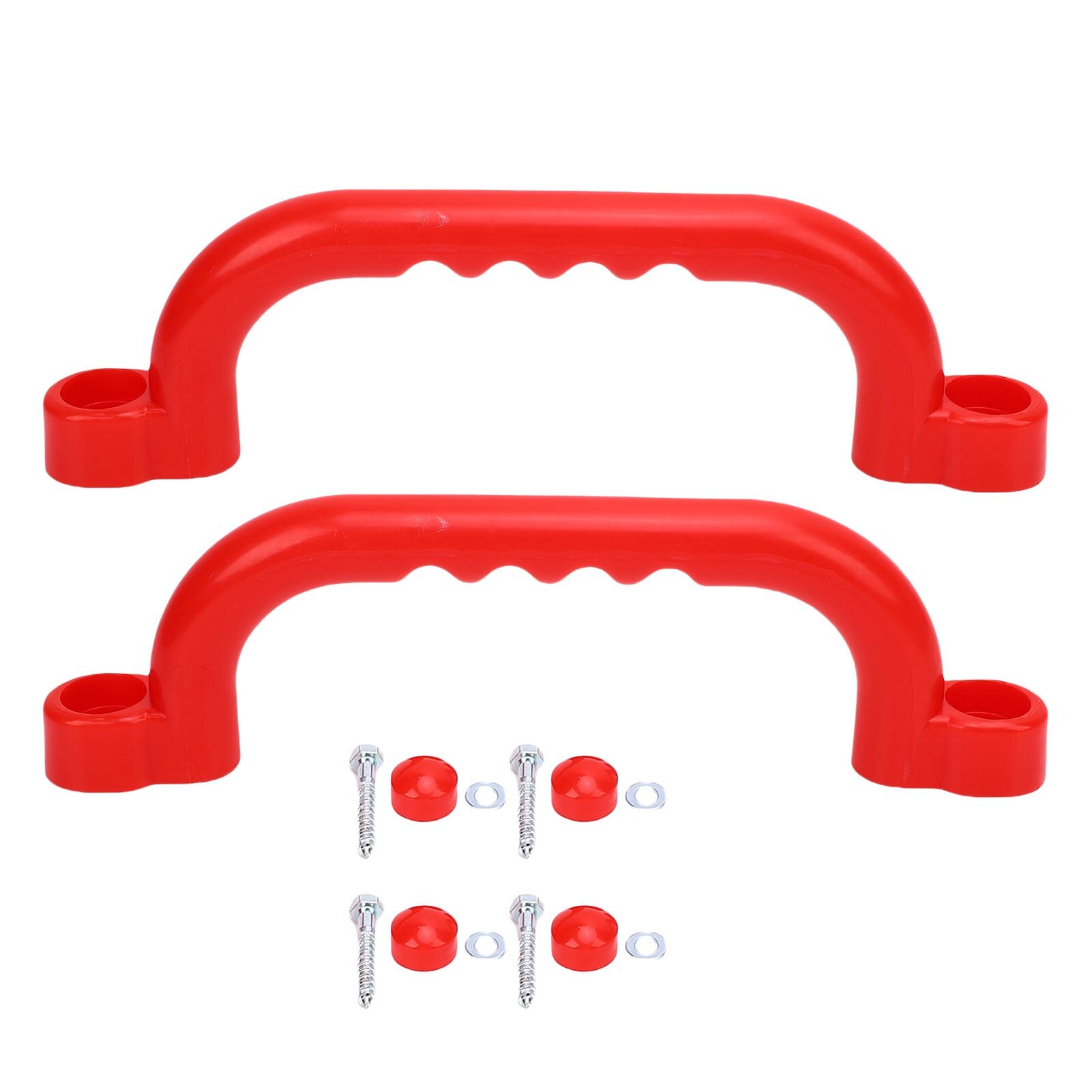 2 шт. Многоразовые пластиковые ручки для детских игрушек, безопасные для использования на детских площадках, для лазания и других развлечений, красные.