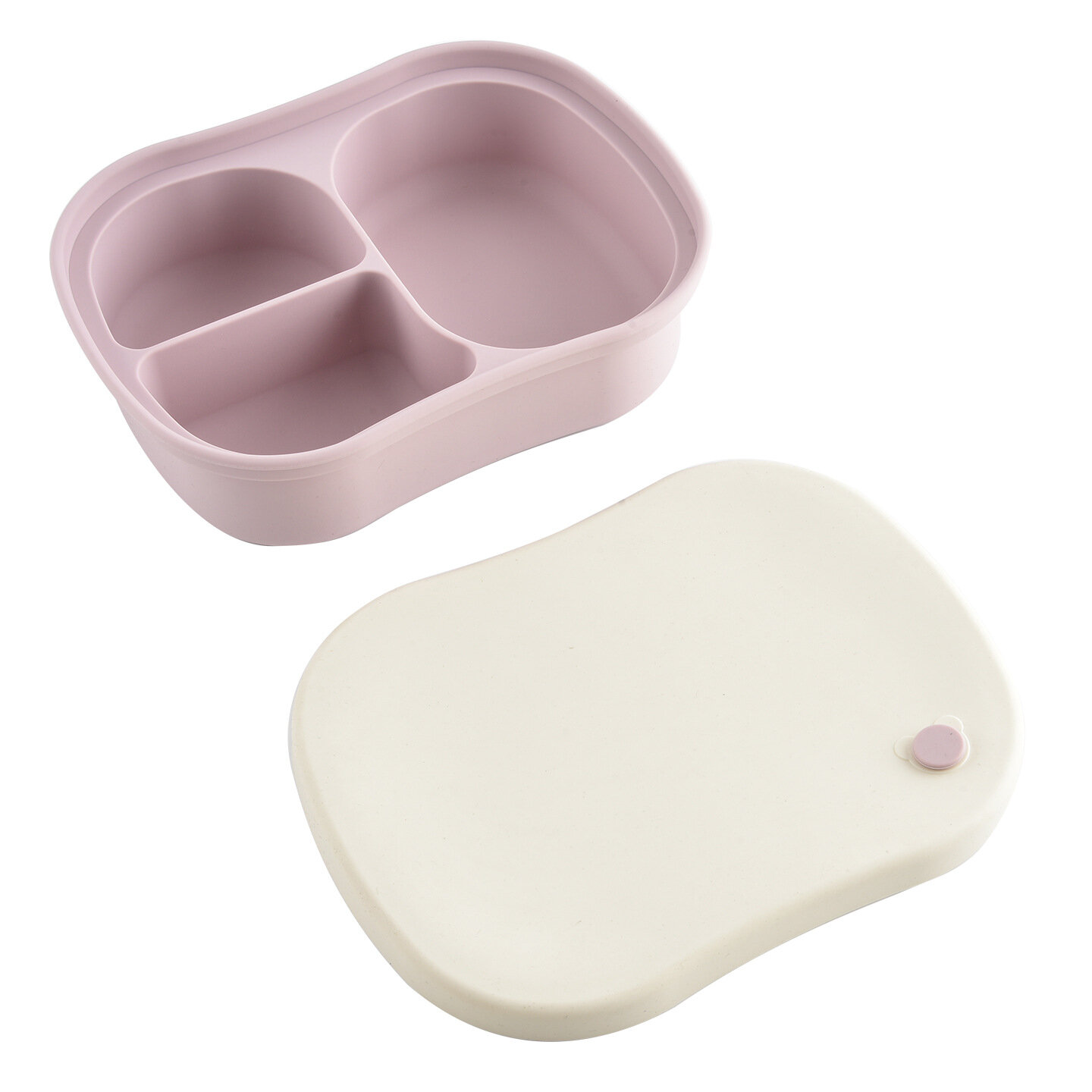 Силиконовый ланч-бокс, пищевой бенто-бокс, микроволновая, для детей, офисных работников, канцелярский, разделенный бенто-ланч-бокс