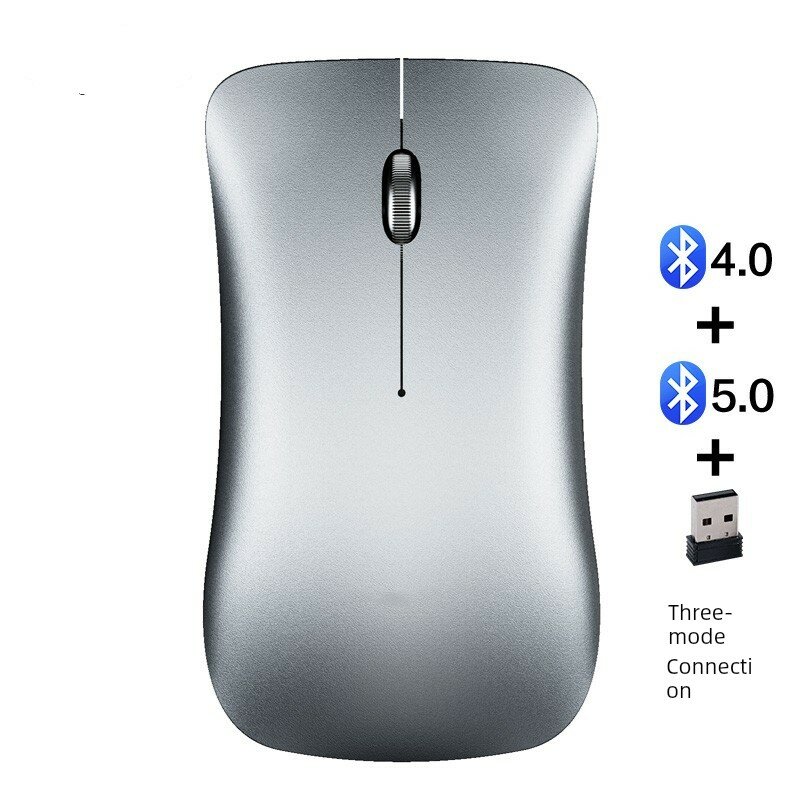 Бесшумная беспроводная Bluetooth-мышь для ноутбука Gigabyte AERO 16 YE5, подходит для игр и офисной работы. Космический