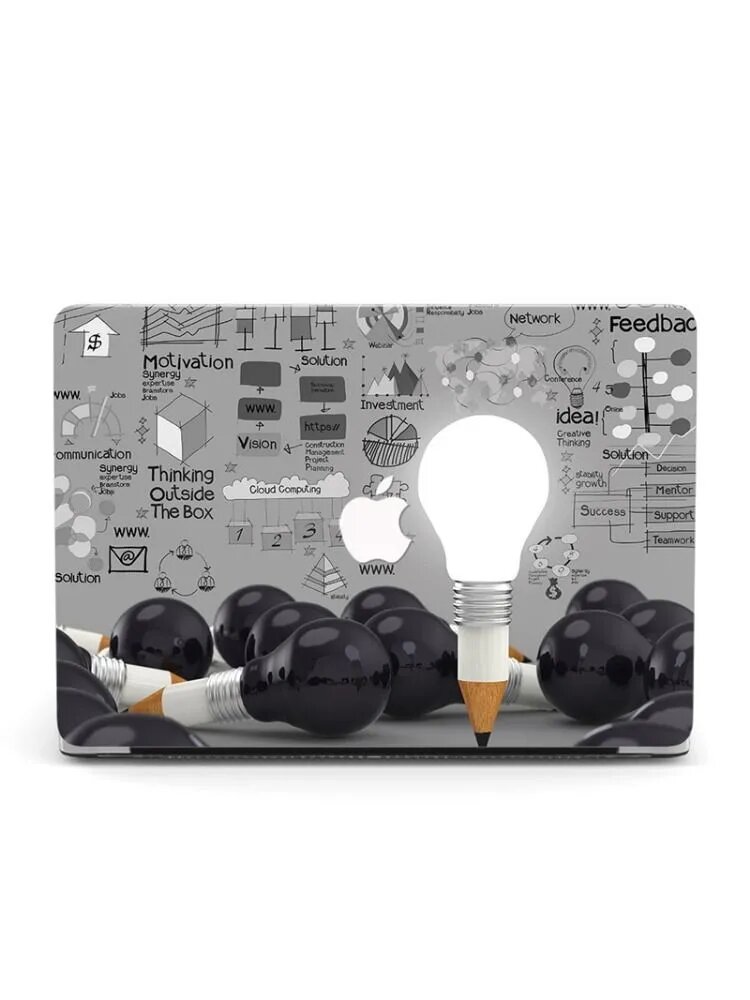 Чехол для макбук air 13.6 2022 2024 2025 Зажигательная креативная лампочка Macbook Air 13 M2 M3 M4