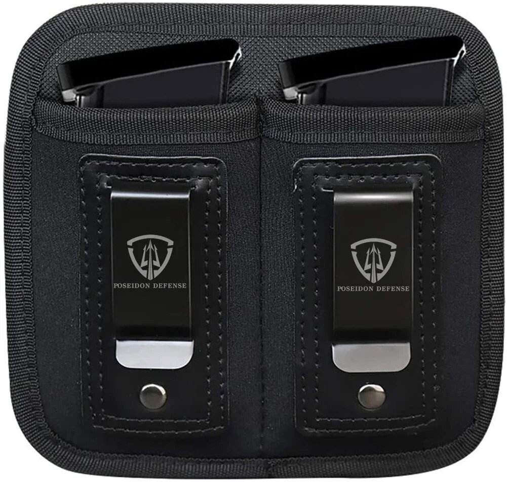 Подсумок для магазинов 9мм .40 .45 из нейлона Черный, Double Pouch