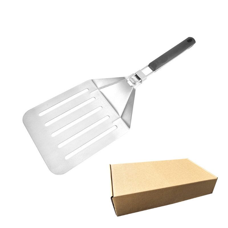 В наличии складная лопатка для пиццы, большая лопатка из нержавеющей стали с прорезями, лопатка для переноски пиццы, тортов, стейков, инструмент для выпечки
