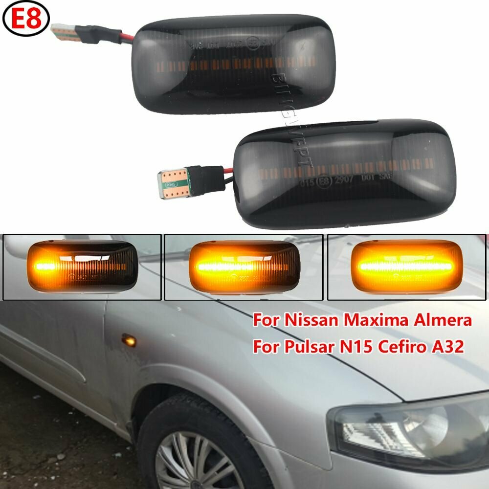 Фары автомобильные, Указатель поворота, 2 шт, арт. для Nissan Skyline R34 Almera Classic Pulsar Maxima , QX Sunny G10 Primera P11 P12