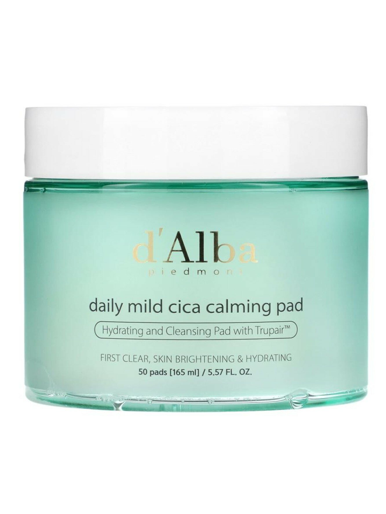 Пэды для чувствительной кожи с успокаивающим действием d'Alba Daily Mild Cica Calming Pad 50 штук