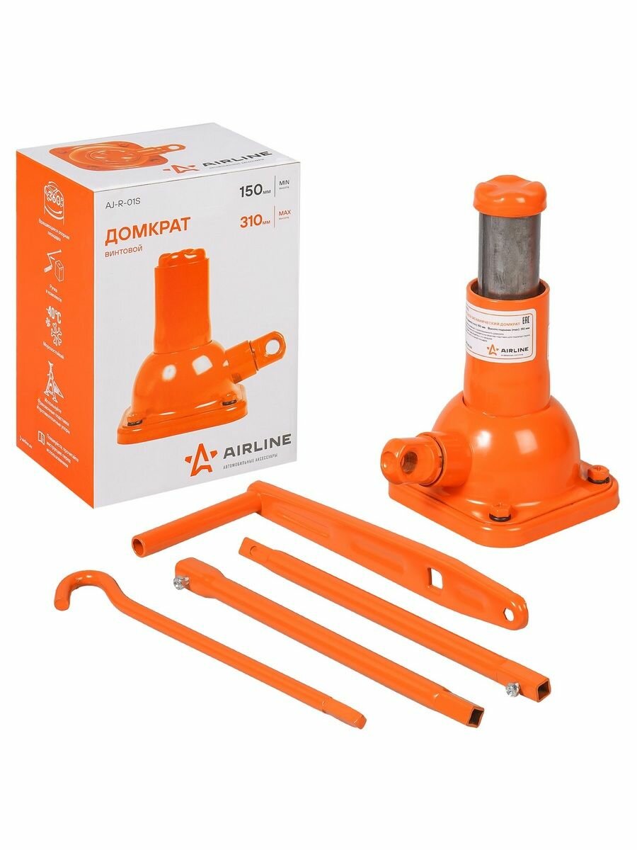 Домкрат винтовой 2т 150-310 мм, AIRLINE AJR01S