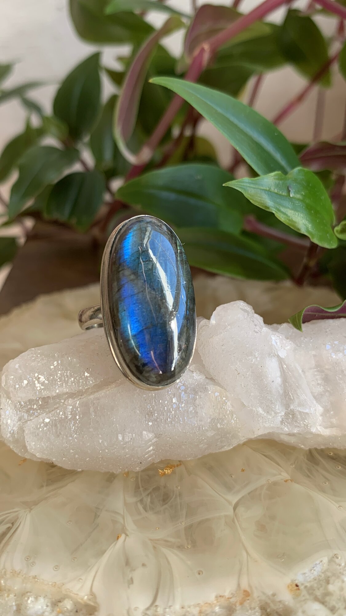 Кольцо-кулон, лабрадорит