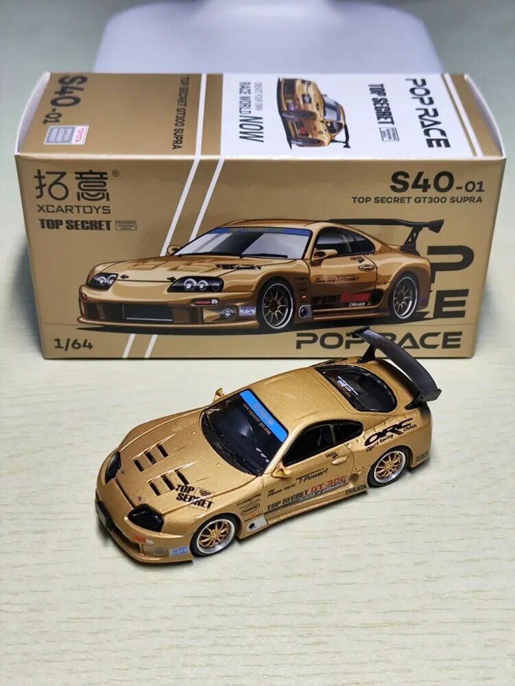 Машинка POPRACE 1:64 S40-01 TOP SECRET GT300 SUPRA