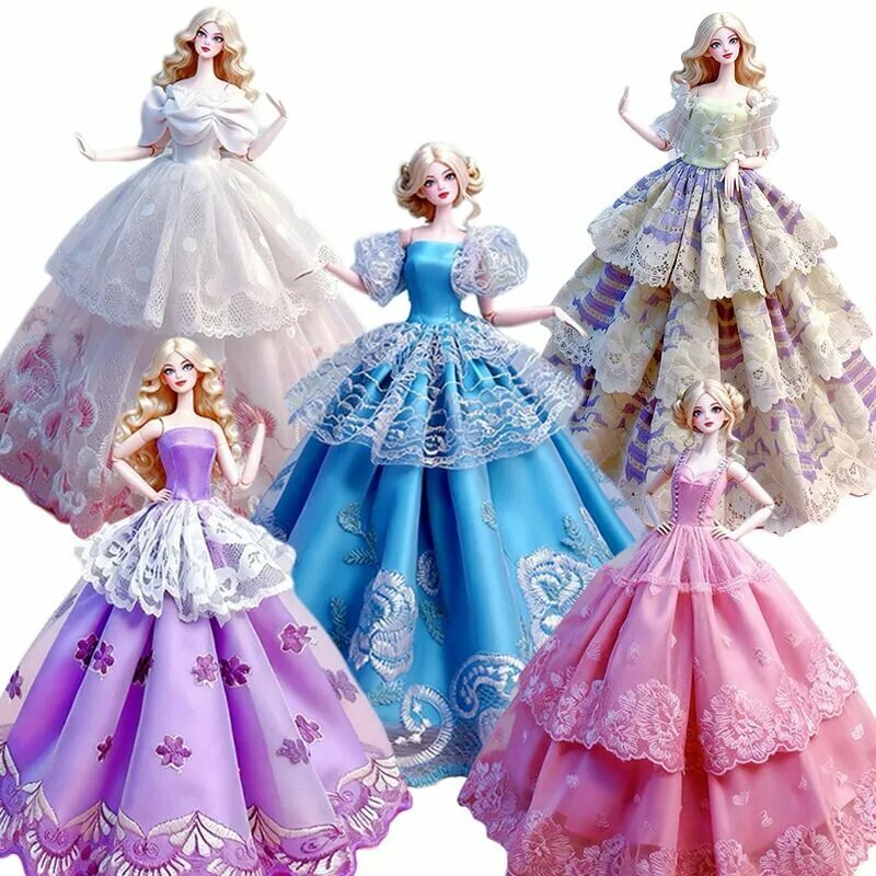 5 шт платье с цветочным кружевом для куклы Barbie Барби