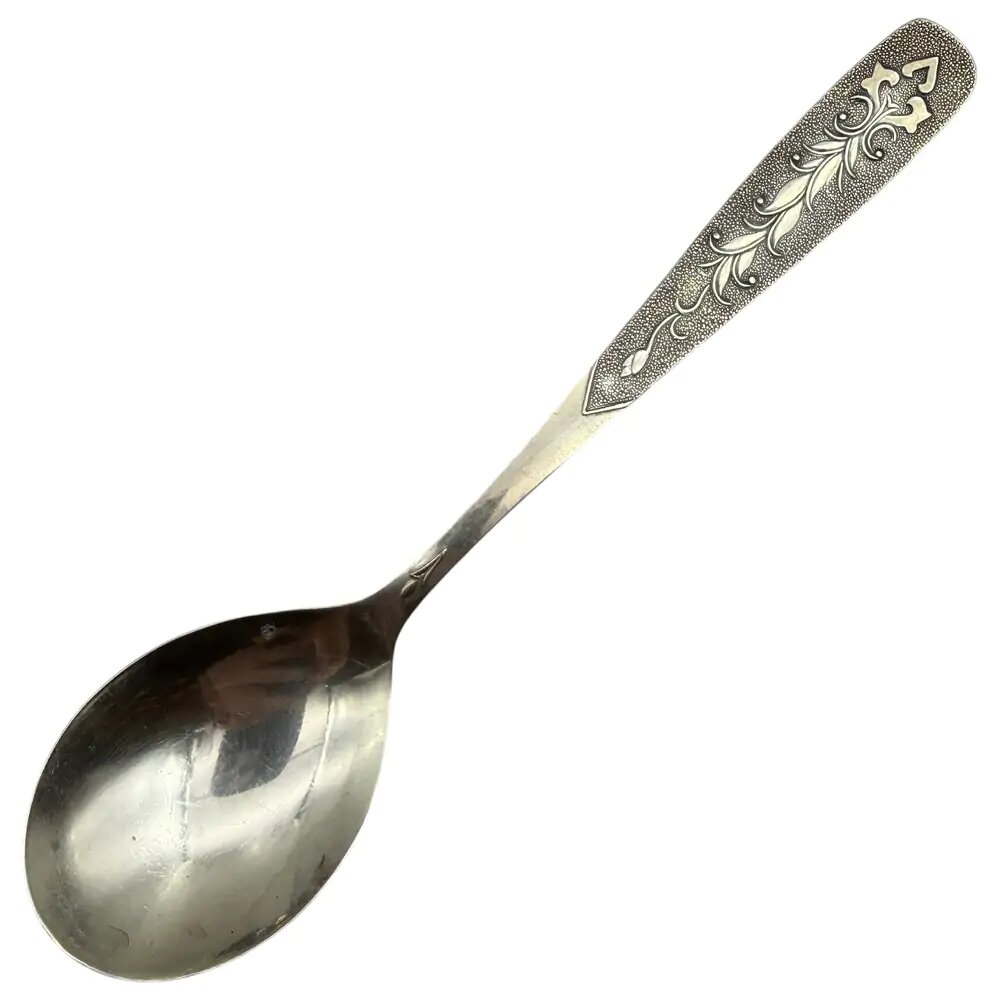 Ложка десертная "Вьюнок", (набор 6 шт), 19.5 см, мельхиор, 1970-1980 гг, СССР