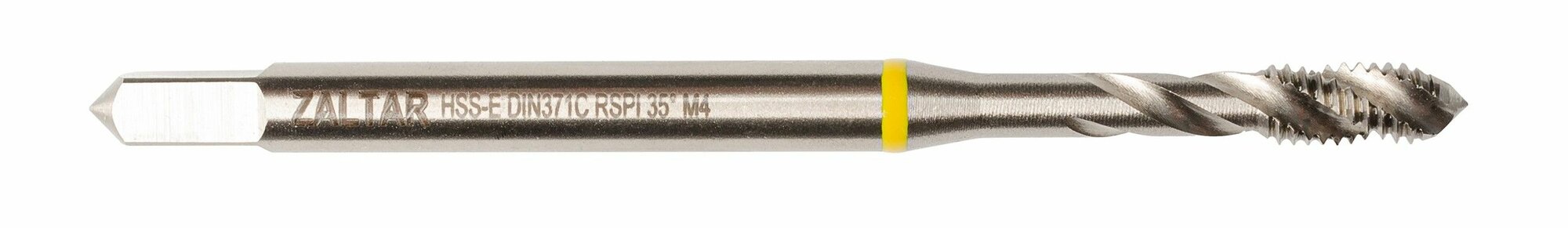 Метчик машинный ZALTAR YELLOW RING HSS-E, DIN 371, Тип C (35 RSP), M4x0.7 ZA-43562
