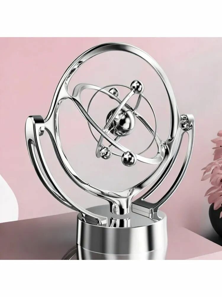 Маятник шары Ньютона / вечный двигатель / антистресс, сфера серебро.