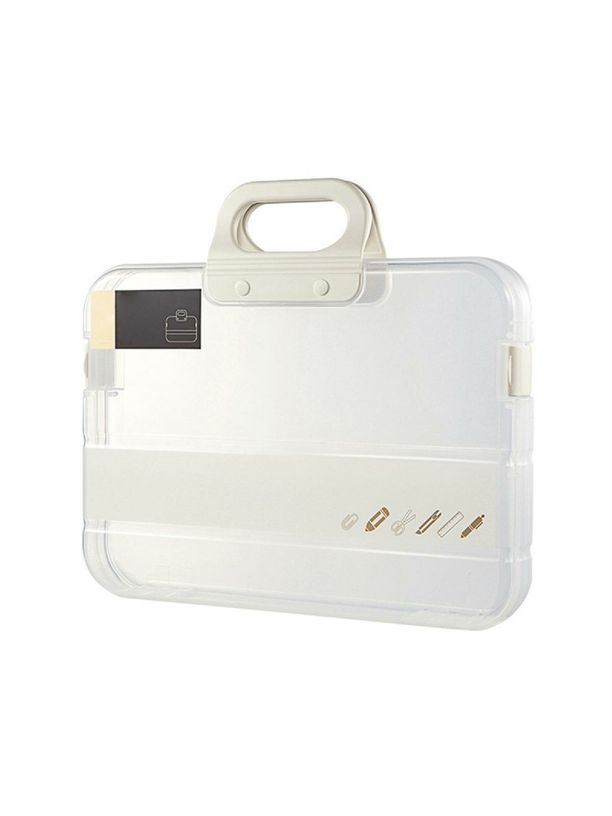 Портативная Коробка Для Файлов Пластиковый Прозрачный Карандаш для Кейса Папка формата А4 с Ручкой-Замком Сумка Для Документов Канцелярские Принадлежности для Хранения Кейса Канцелярские Принадлежности Подарок