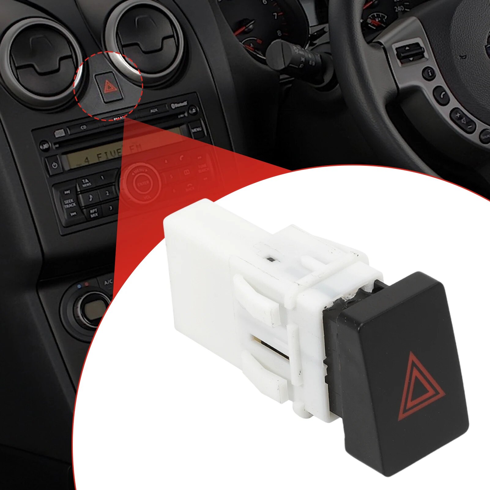 25290JD00A Переключатель аварийного освещения Предупреждающий мигающий переключатель для Nissan Qashqai 2007-2013 25290-JD00A