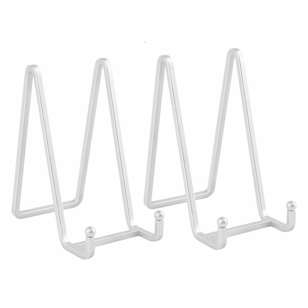 Две напольные подставки-мольберты из железа, Серебро 4,5 дюйма