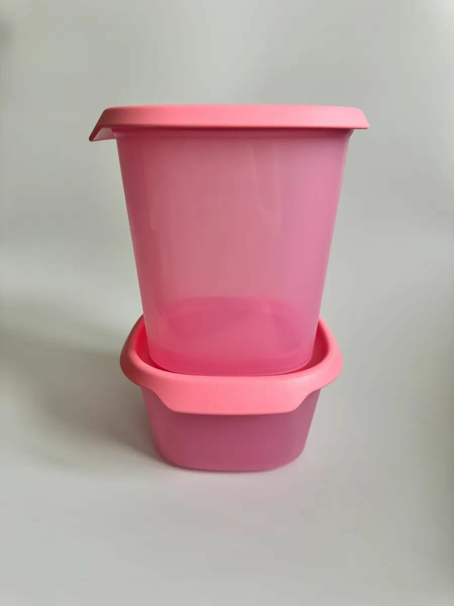 Набор контейнеров "One Touch Fresh" (220мл//1,25л) розовые Tupperware