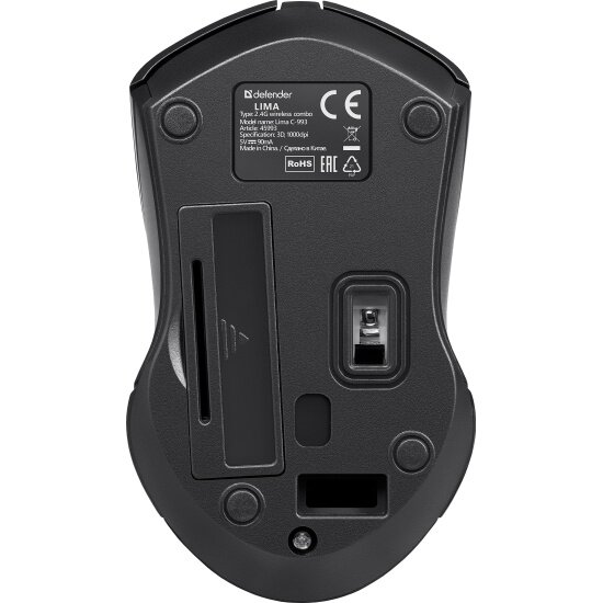 Клавиатура и мышь Defender LIMA C-993 RU беспроводные черный (45993)