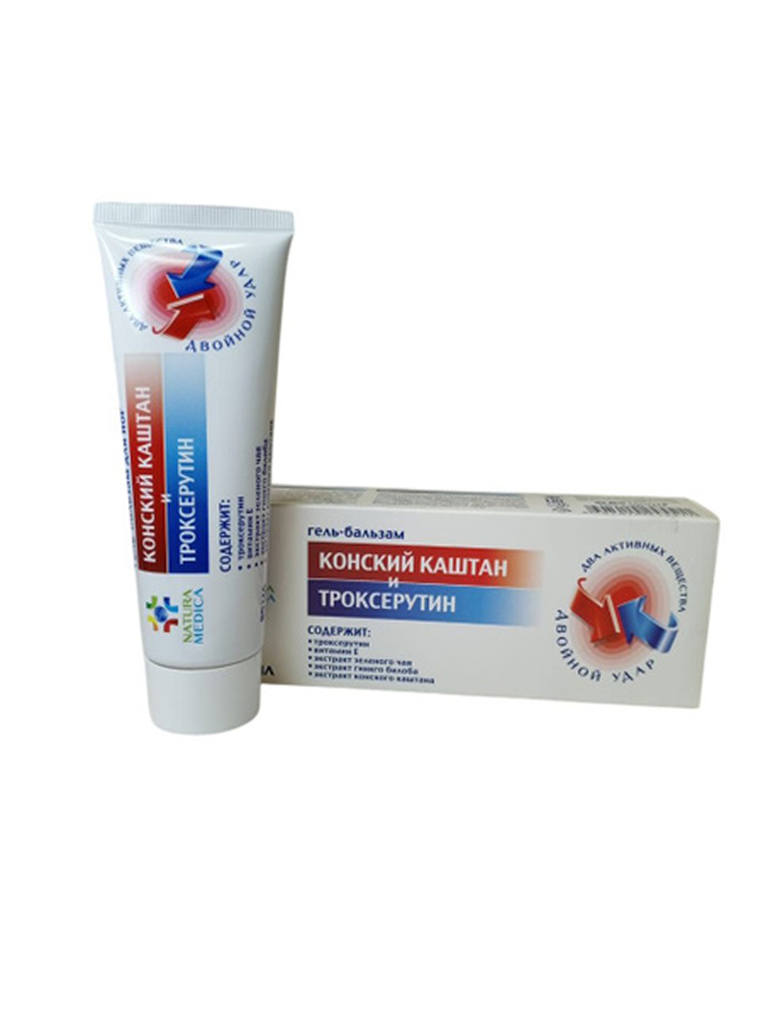 Конский каштан и троксерутин гель-бальзам для ног Натура Медика 85 мл