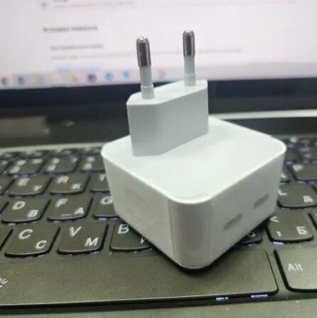 Быстрая двухпортовая зарядка на 2 USB-C TYPE C (USB-C)35Вт, Блок питания 2 выхода/Сетевое зарядное устройство 2 разъема /адаптер питания на 2 устройства тайпси