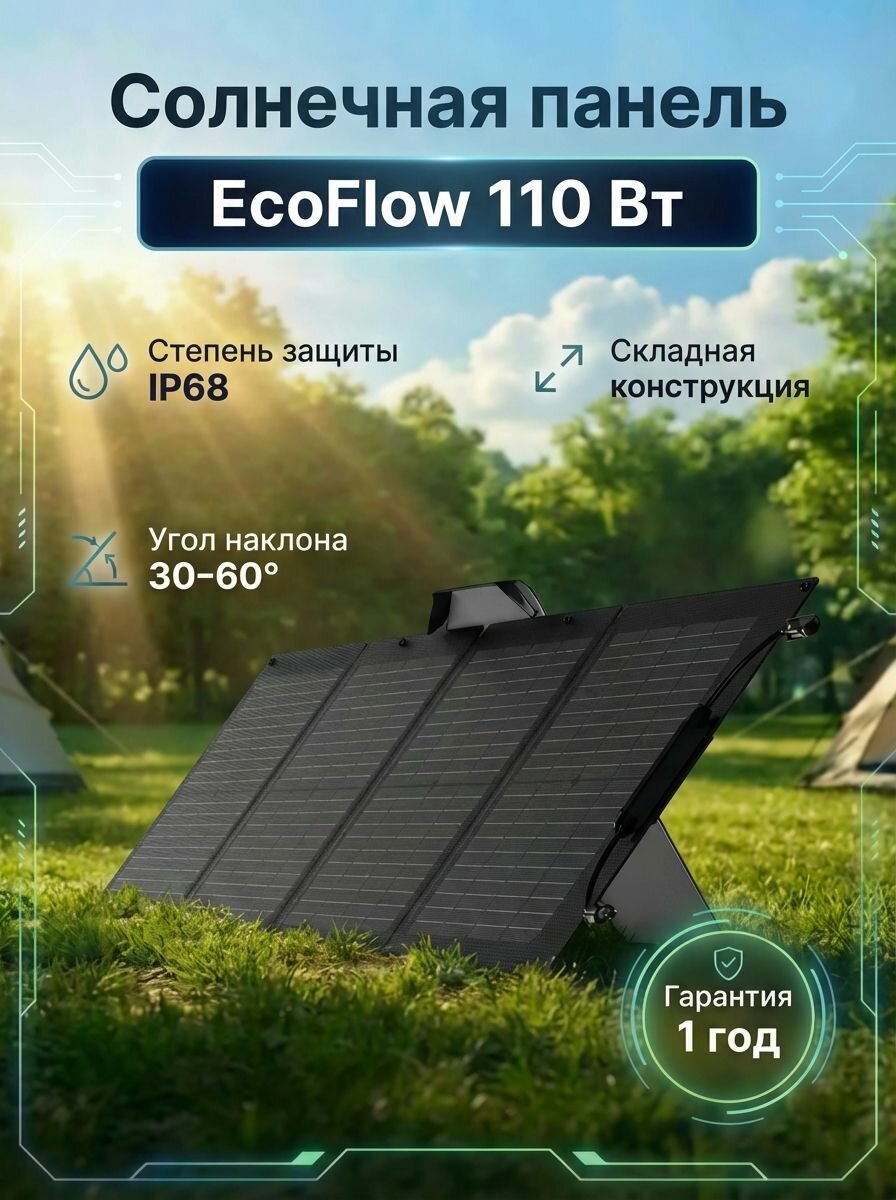 Портативная солнечная панель EcoFlow 110W Solar Panel