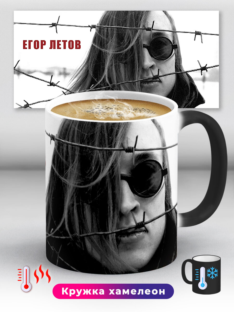 Кружка хамелеон Егор Летов Гражданская Оборона ГрОб