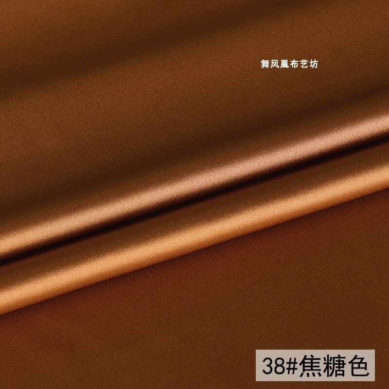 Однотонная двусторонняя ацетатная атласная ткань, глянцевая имитация шелка, дышащая, гладкая ткань для платьев