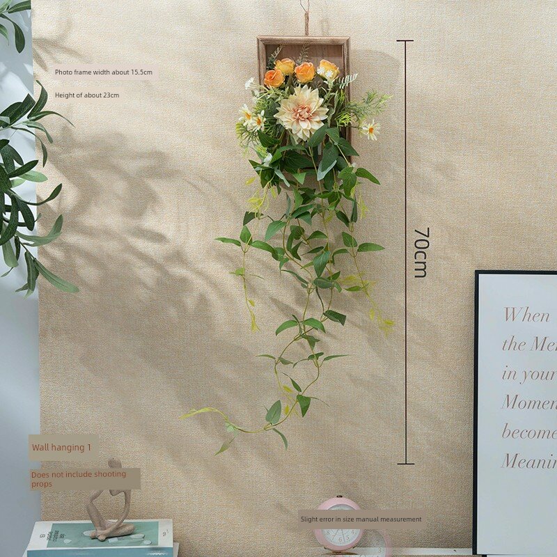 Креативное настенное украшение из искусственных растений, маленькие подвесные ромашки, декор для стены за телевизором,