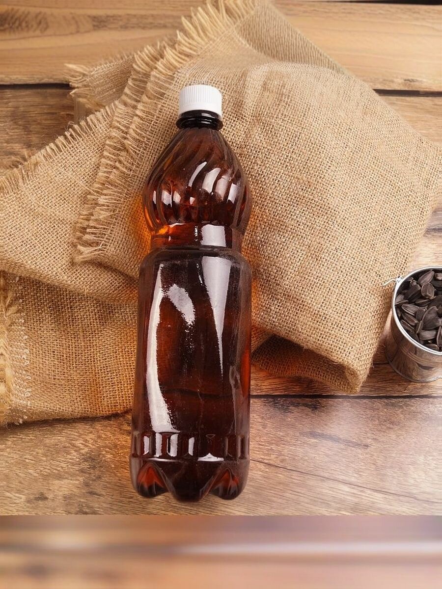 Масло подсолнечное жареное нерафинированное из кубанских семечек, 1 литр.