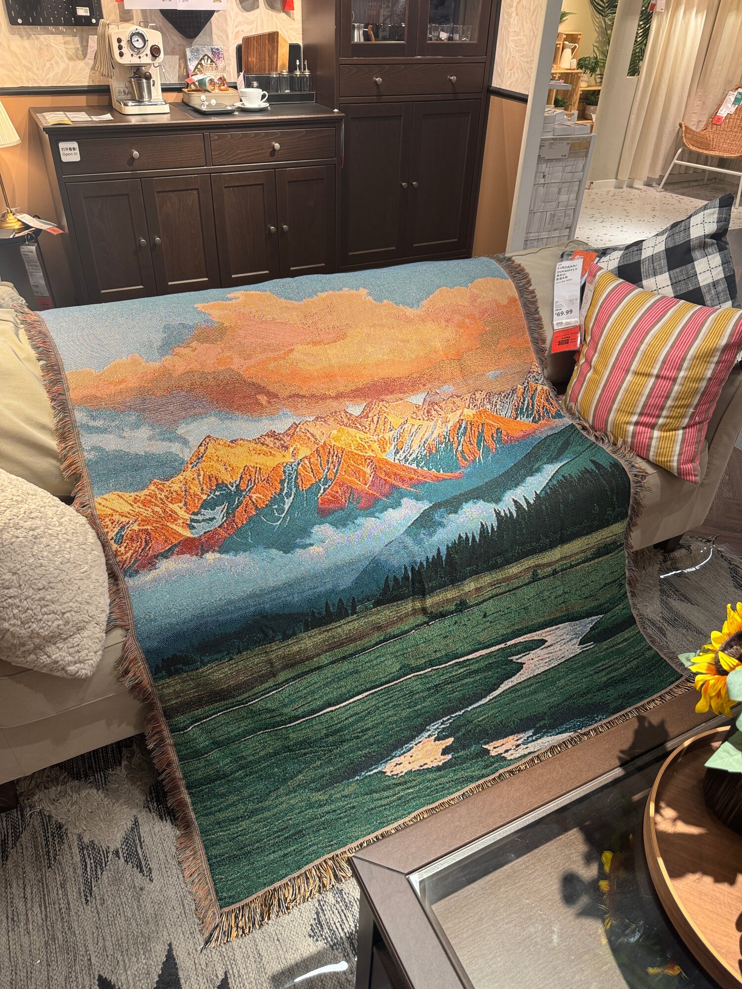 Элитный декоративный ландшафтный гобелен Rizhao Jinshan, однотонное вязаное покрывало для дивана, плед для спальни,