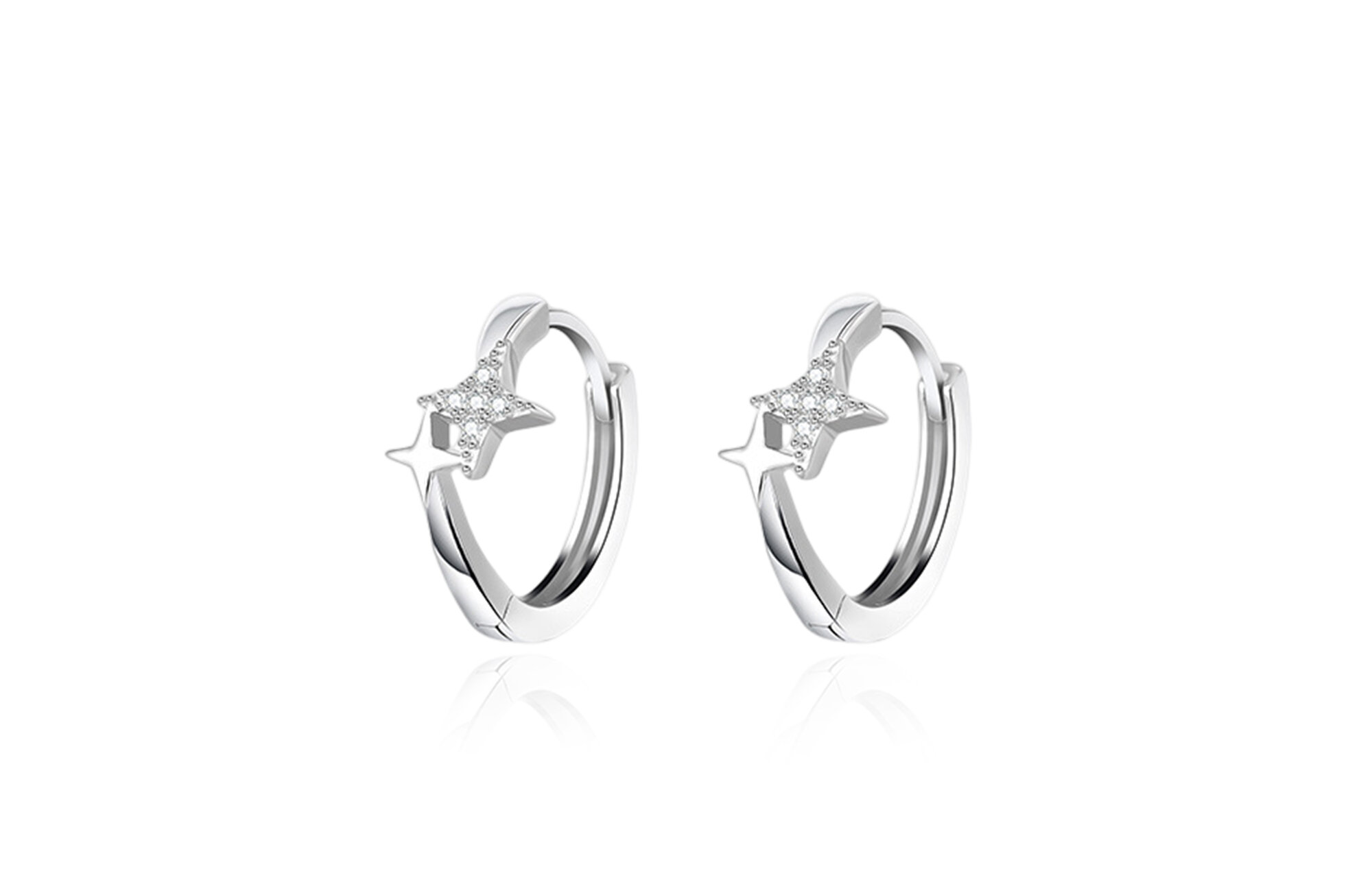 Стильные гвоздики унисекс HOLLY RYAN 2046487, серебристый цвет, ювелирные украшения