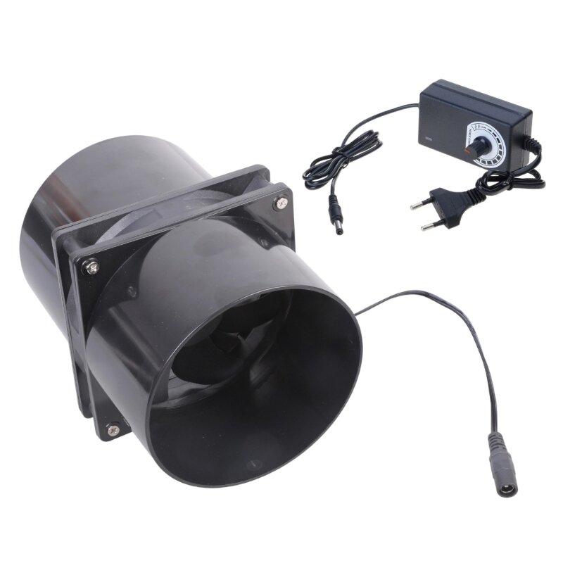 Вентиляционный Вентилятор С Высоким Расходом Воздуха 12 В 120 мм С Регуляторами Скорости Для 3D-Принтера Кухня Ванная Комната Теплица Включает В Себя Адаптеры Для Воздуховодов
