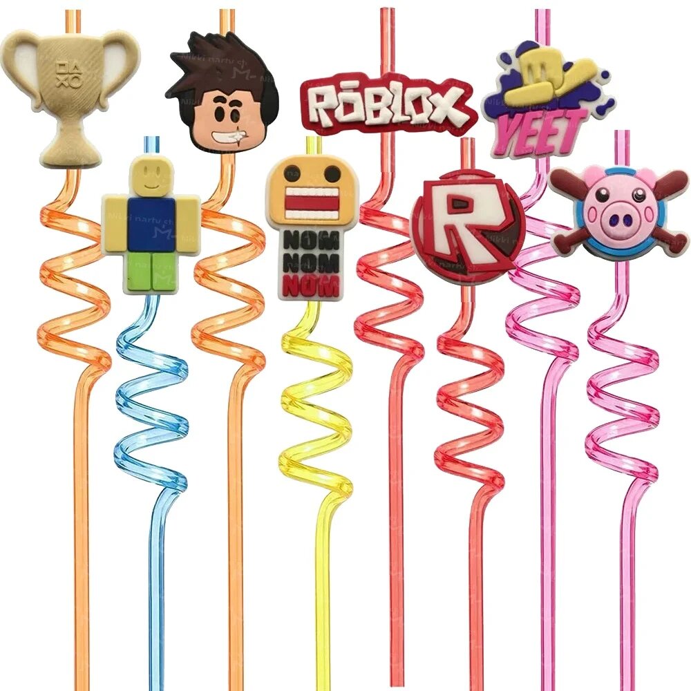 Роблокс Соломинки Роботы и Мультяшные Персонажи 16pieces