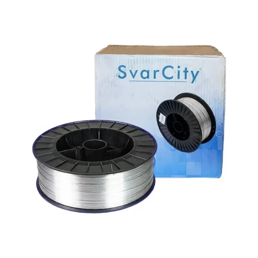 Сварочная проволока алюминиевая SvarCity ER-5356 AlMg5 (Св-АMr5) 1,0мм 6кг алюминиевая проволока для сварки