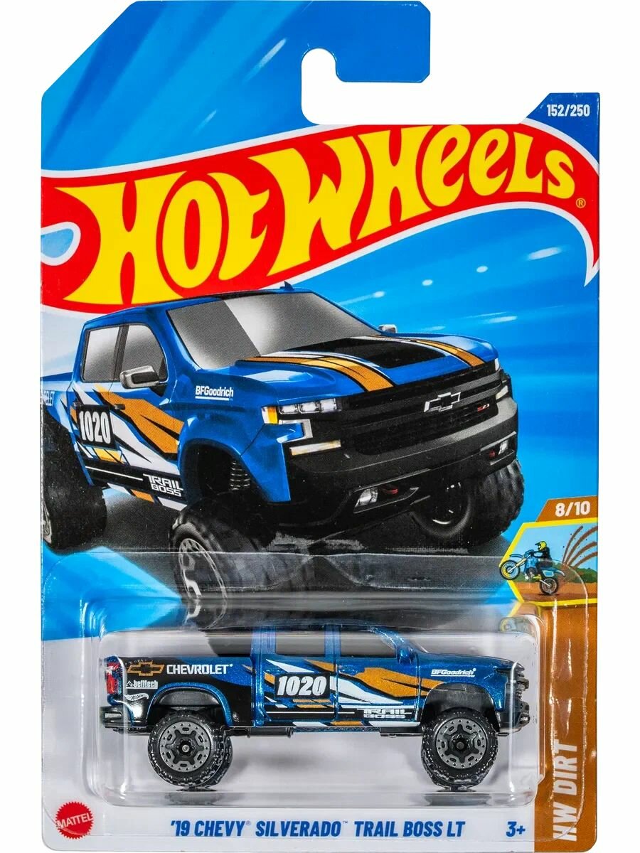 Машинка базовая Hot Wheels 19 Chevy Silverado Trail Boss LT 1020