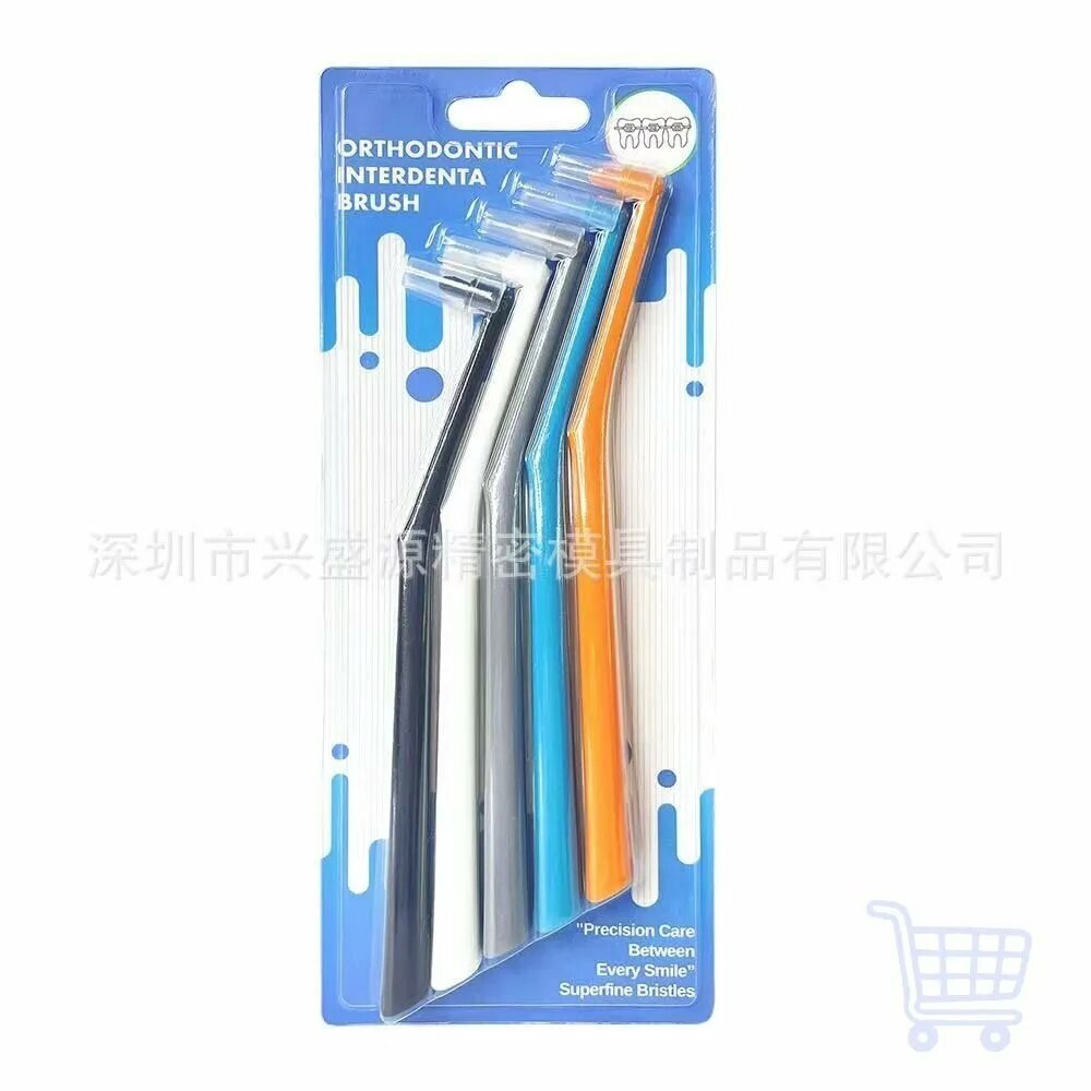 CURAPROX Монопучковая зубная щетка для взрослых и детей от 3 лет, монопучок 1006 щетинок, для ухода за имплантами, коронками и брекетами. Цвет щетин в ассортименте