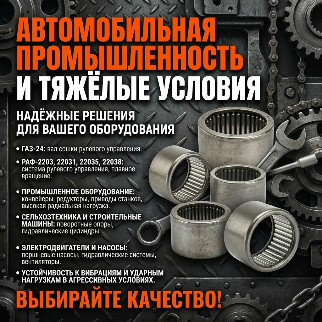 Подшипник 942/32 (32х40х24) 3-ГПЗ СССР радиальный роликовый игольчатый подшипник с наружным кольцом, без сепаратора