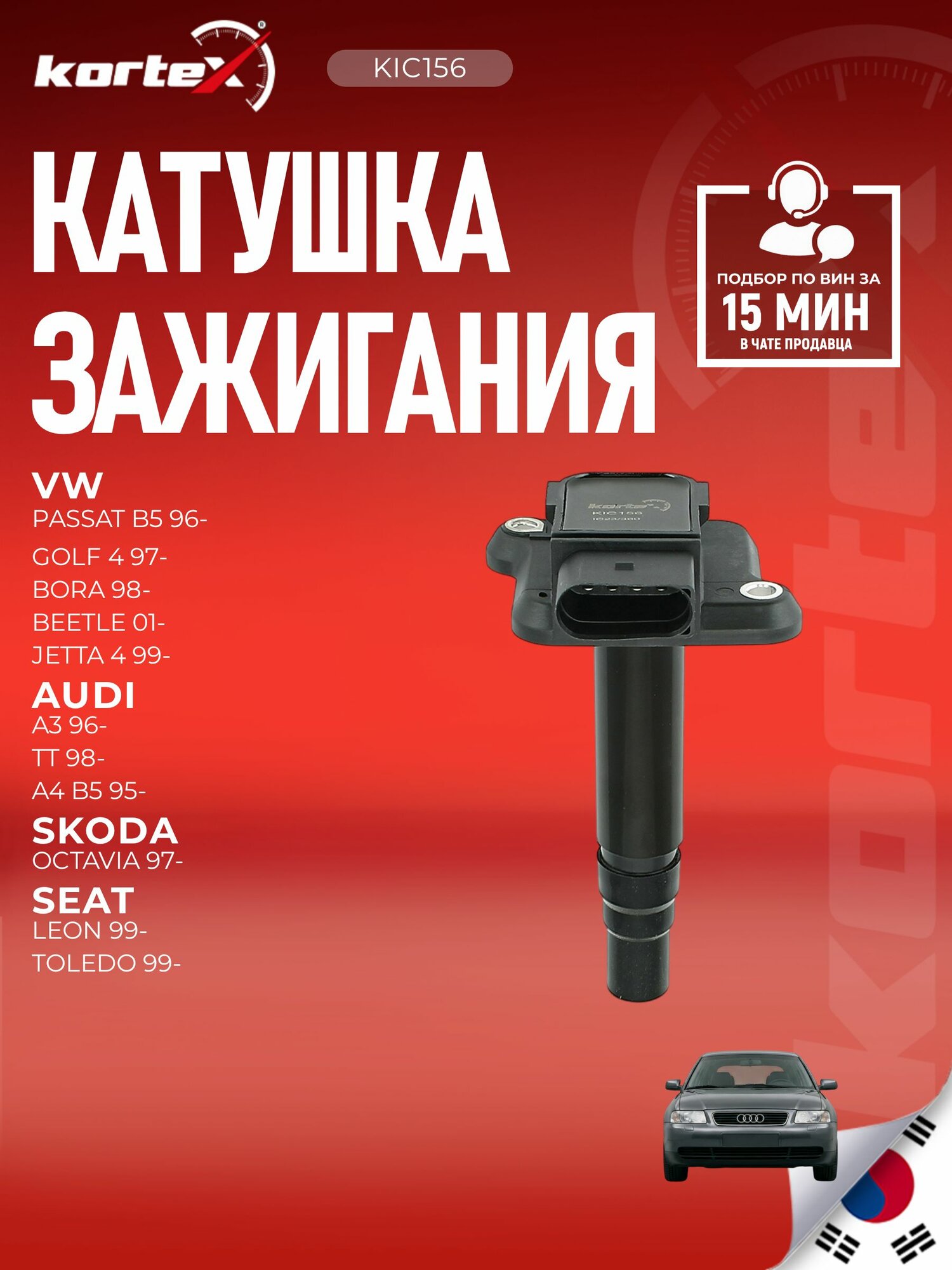Катушка зажигания Audi Ауди A3 Skoda Шкода Octavia Октавия Volkswagen Фольксваген Golf Гольф 06A905115D 06B905115R