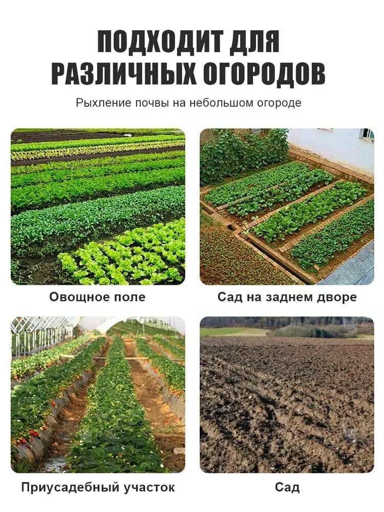 YUNUOJIA Электротяпка Несамоходная 5000Вт Ширина 28см Синий