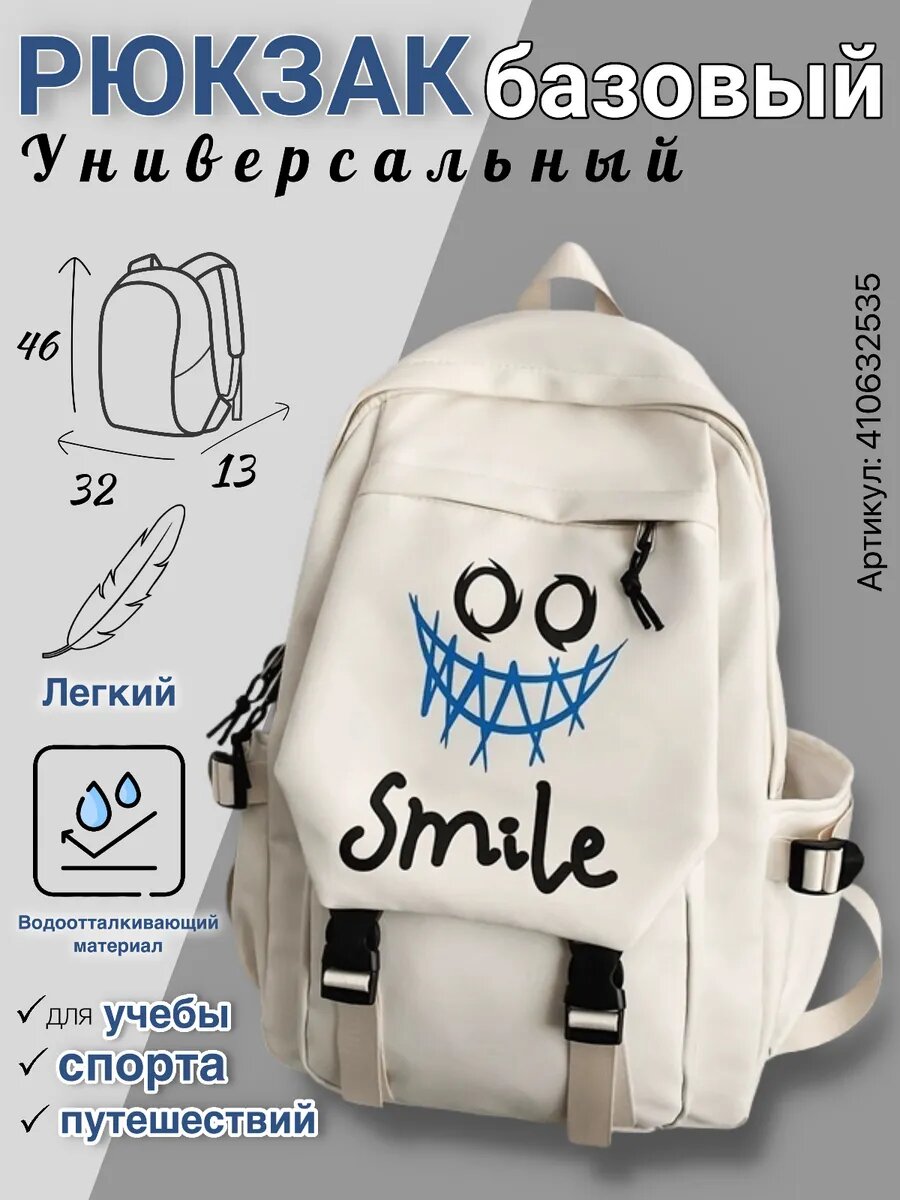 Рюкзак городской для стильных подростков. Зубастик.
