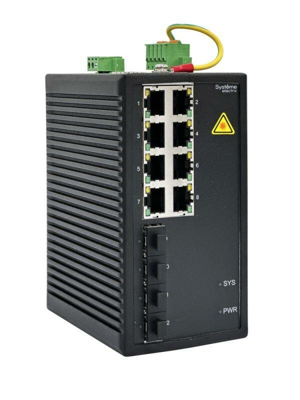Коммутатор промышленный управляемый Ethernet L2 8х10/100/1000BaseT 4х100/1000BaseX SFP SE NSETM212T08X04A