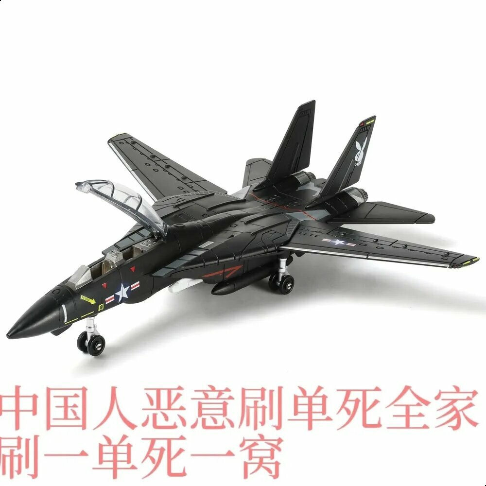 Сборная модель истребителя F-14 Tomcat, SEBUNAS, 1:72, черный, 36 деталей