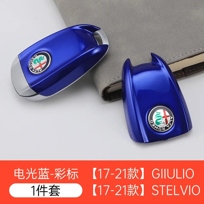 Чехол для автомобильного ключа, сменный чехол для ключей для Alfa Romeo Giulia 2015 Blue color label